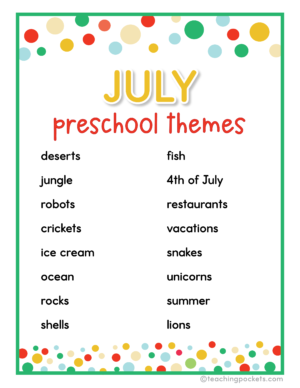 Engaging Preschool Monthly Theme Ideas – Teaching Pockets