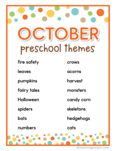 Engaging Preschool Monthly Theme Ideas – Teaching Pockets