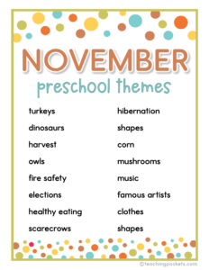Engaging Preschool Monthly Theme Ideas – Teaching Pockets