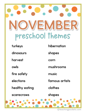 Engaging Preschool Monthly Theme Ideas – Teaching Pockets