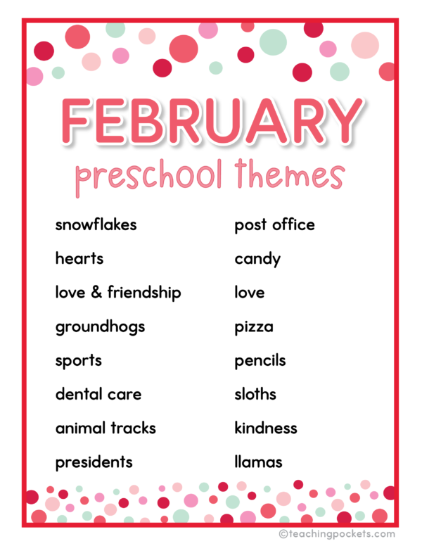 Engaging Preschool Monthly Theme Ideas – Teaching Pockets