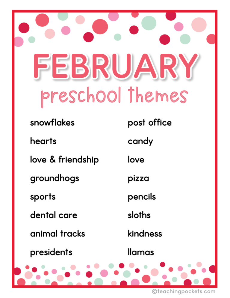 Engaging Preschool Monthly Theme Ideas – Teaching Pockets