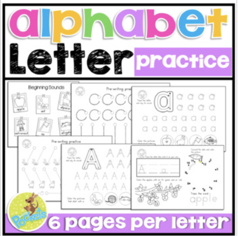 BUNDLE Alphabet Letter Tracing | Letter & Letter Sounds Practice ...