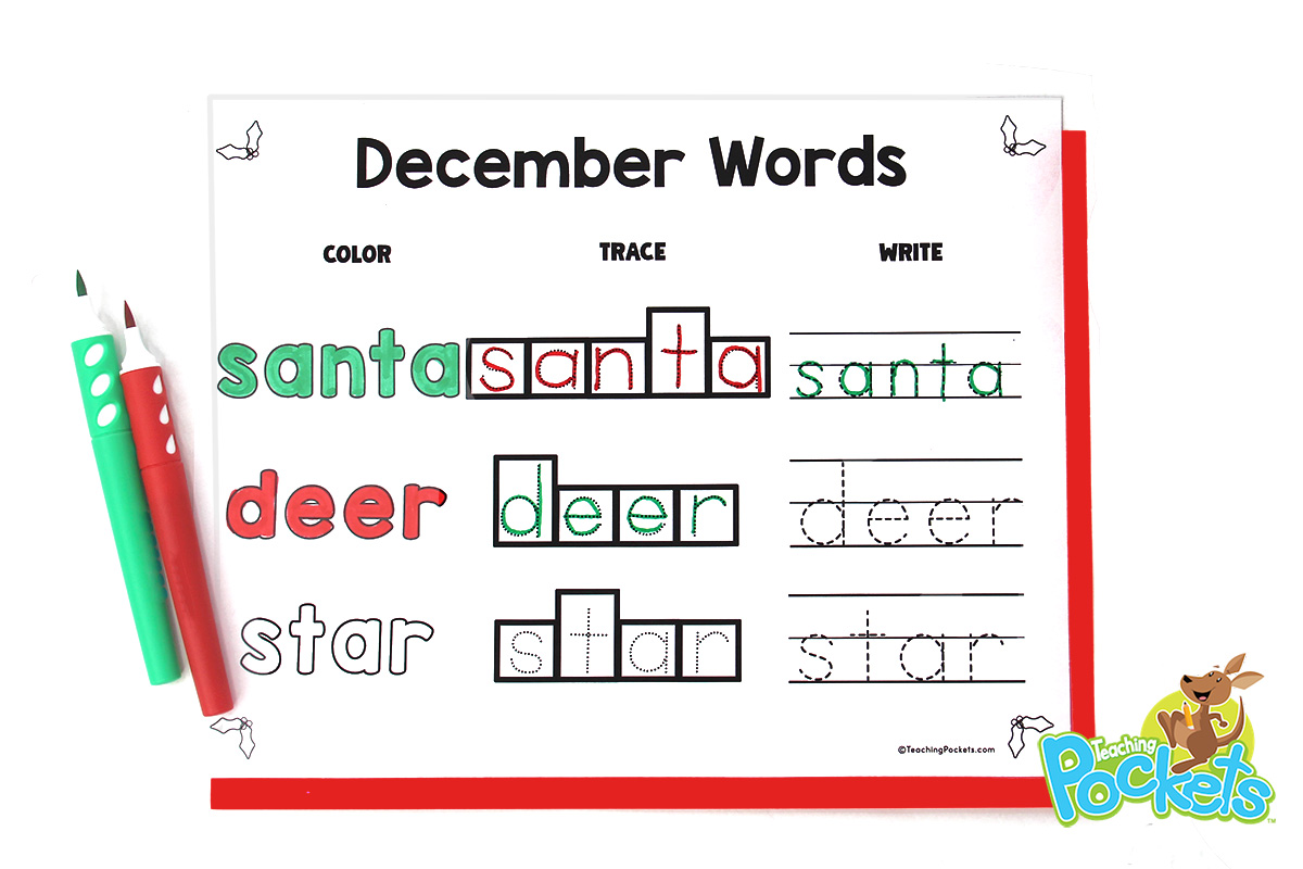 December Preschool Activity Binder Free Printables – Teaching Pockets