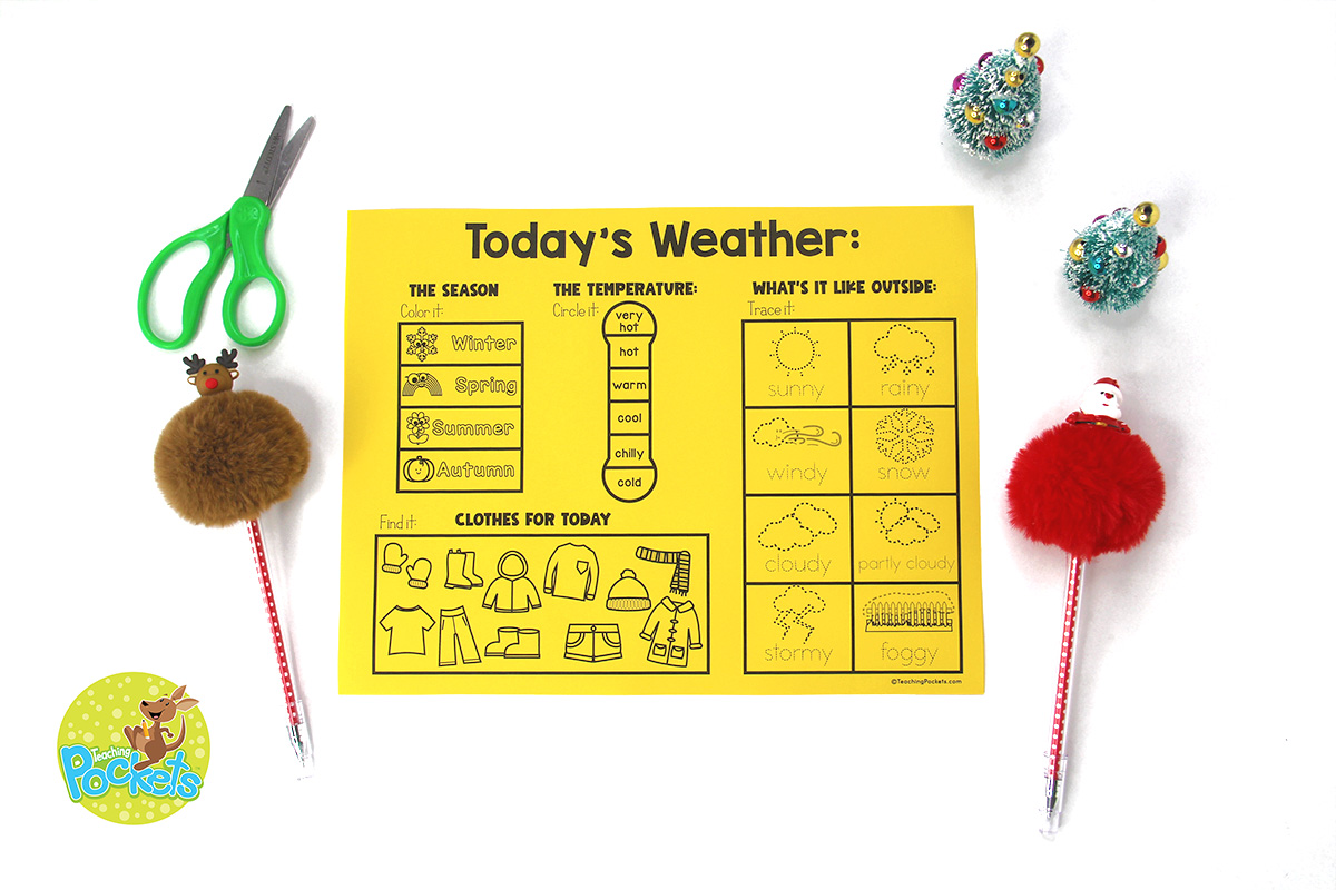 December Preschool Activity Binder Free Printables – Teaching Pockets