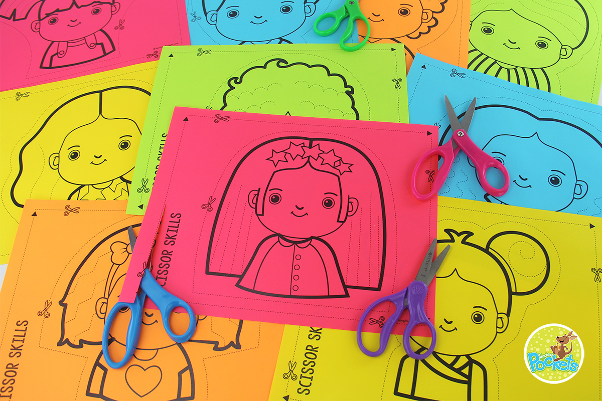 Free Hair Cutting Scissor Skills Practice Worksheets – Teaching Pockets