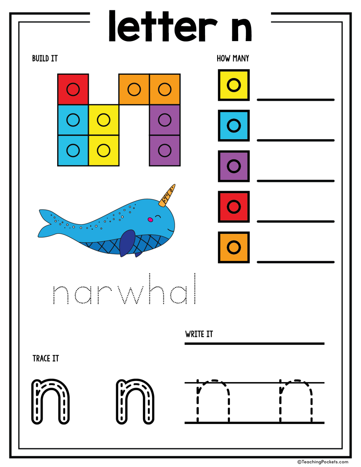 Free Printable Snap Cube Lowercase Alphabet Worksheets – Teaching Pockets