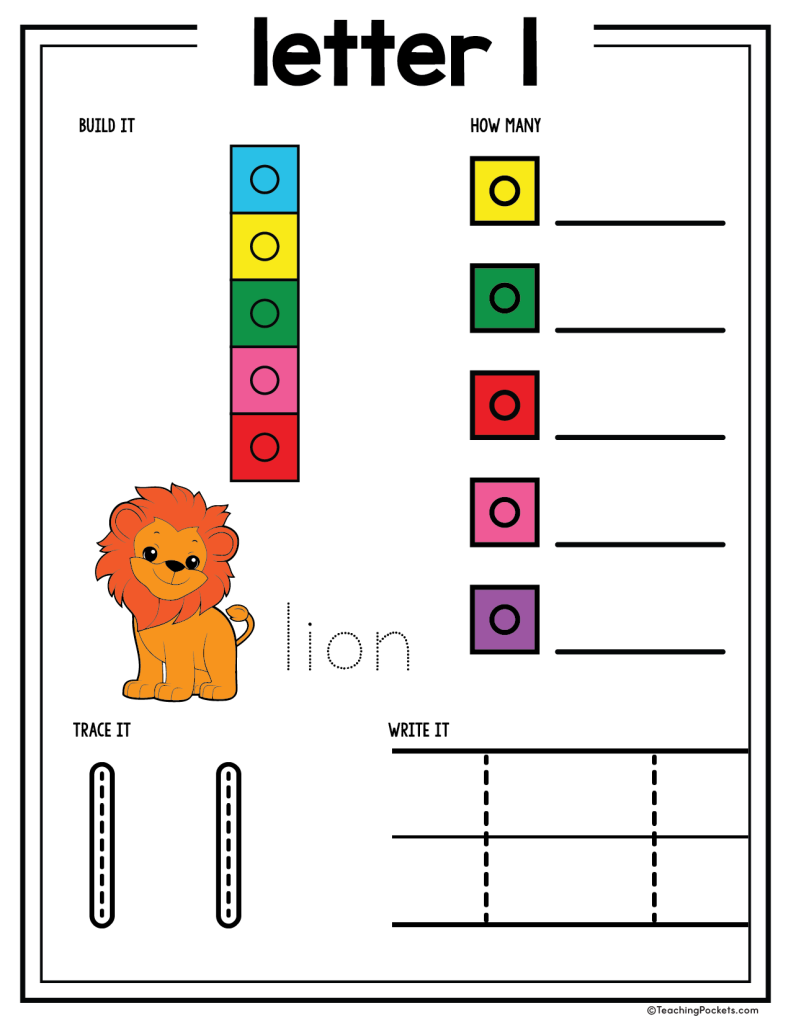 Free Printable Snap Cube Lowercase Alphabet Worksheets – Teaching Pockets