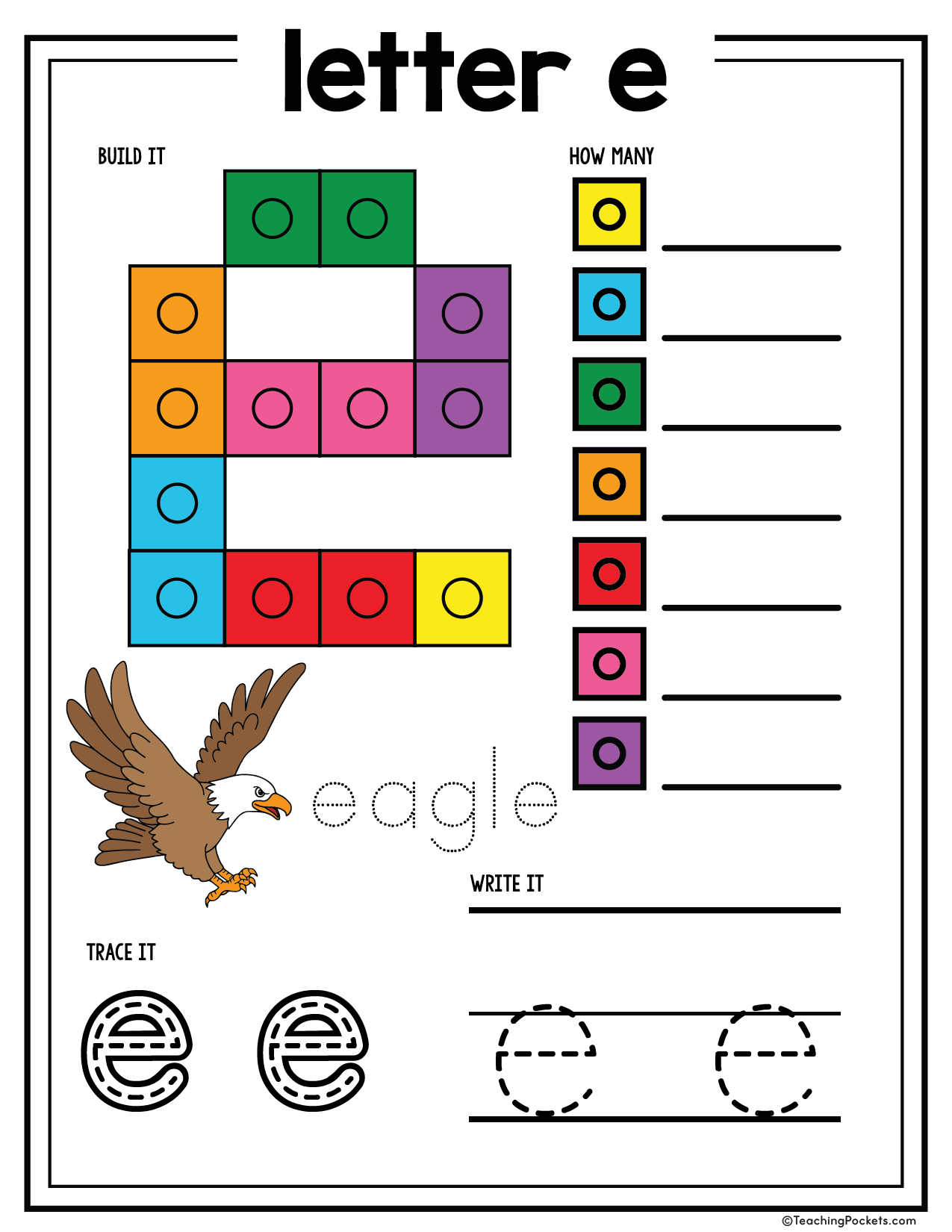 Free Printable Snap Cube Lowercase Alphabet Worksheets – Teaching Pockets