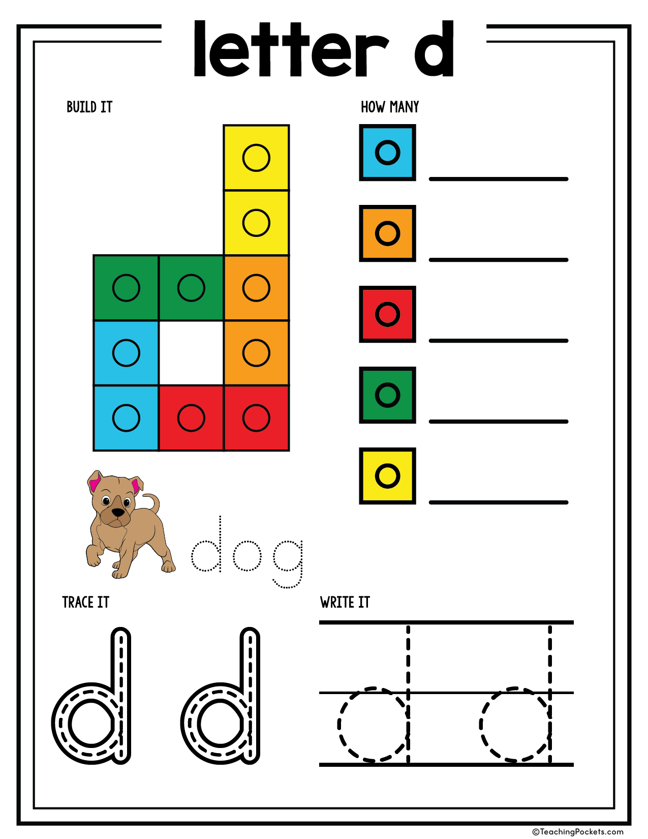 Free Printable Snap Cube Lowercase Alphabet Worksheets – Teaching Pockets