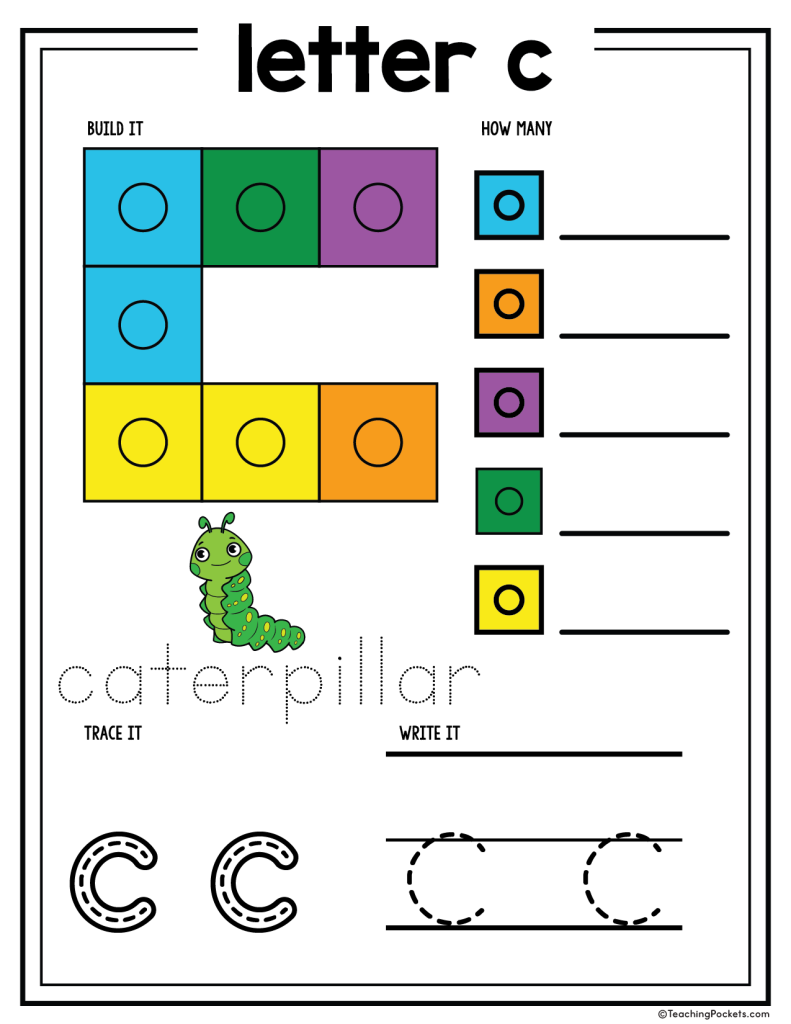 Free Printable Snap Cube Lowercase Alphabet Worksheets – Teaching Pockets