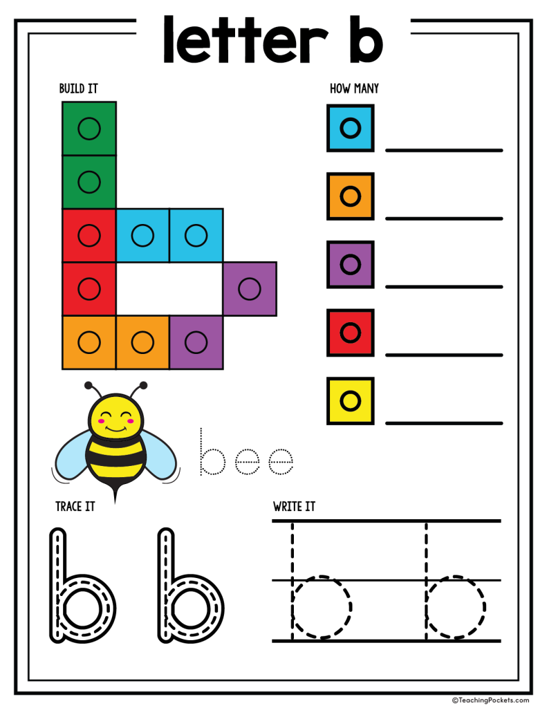 Free Printable Snap Cube Lowercase Alphabet Worksheets – Teaching Pockets