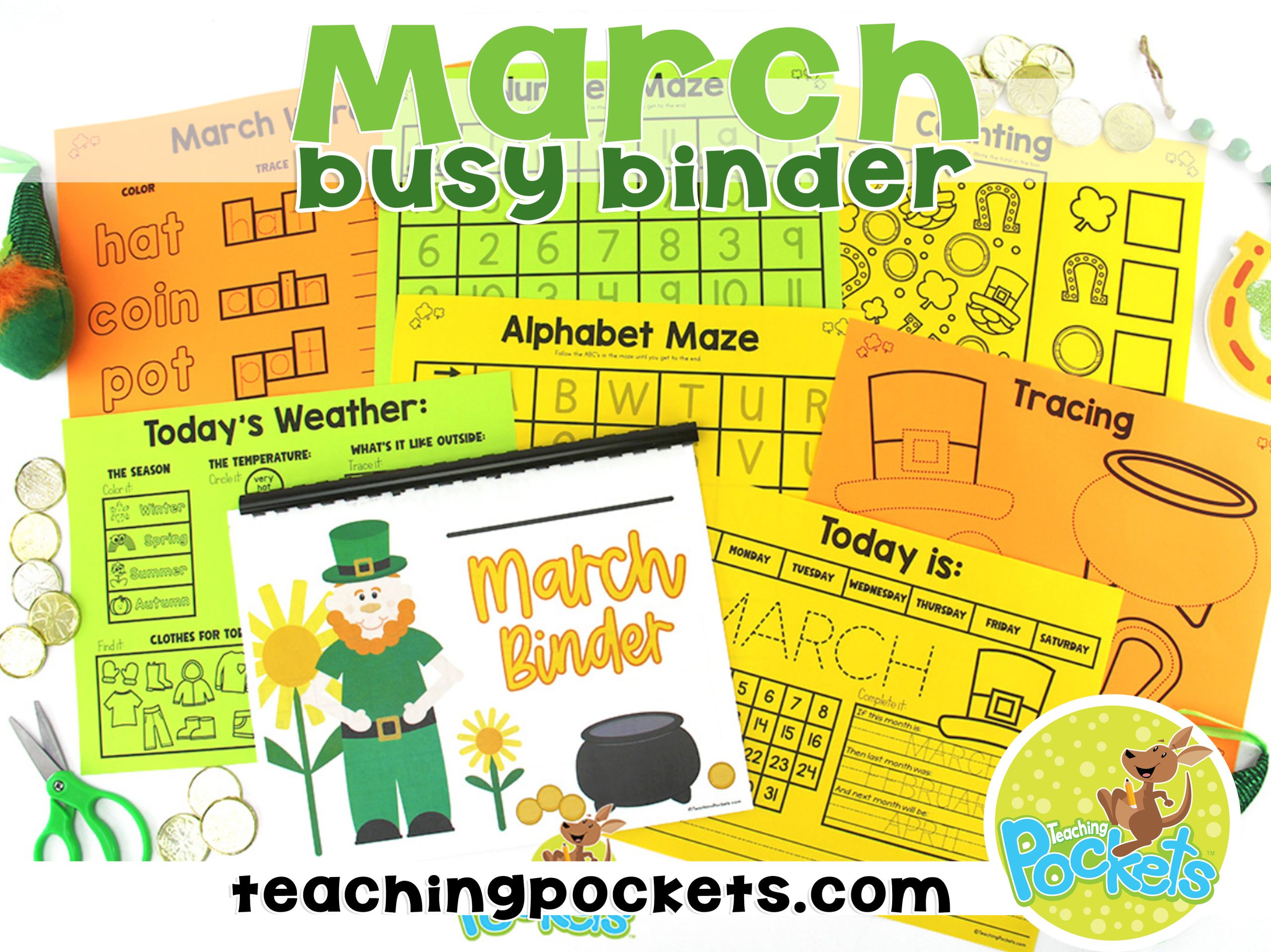 Free March Printable Preschool Busy Activity Book – Teaching Pockets