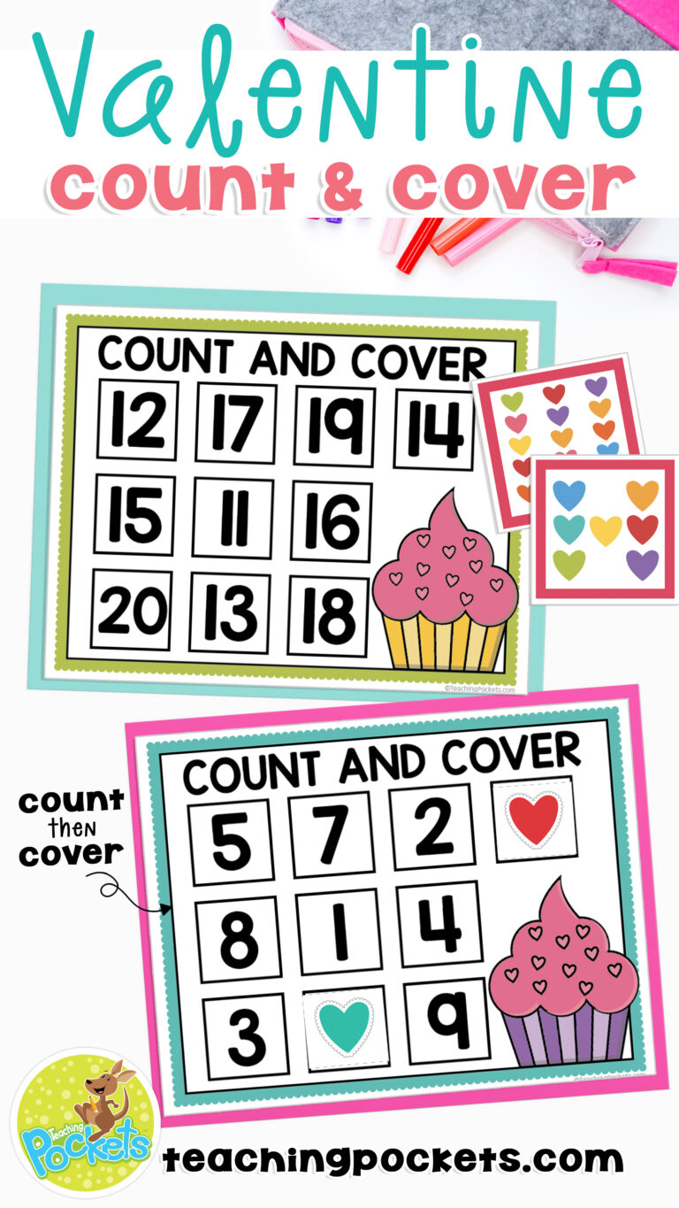 Free Valentine's Day Math Counting Game for Preschoolers – Teaching Pockets