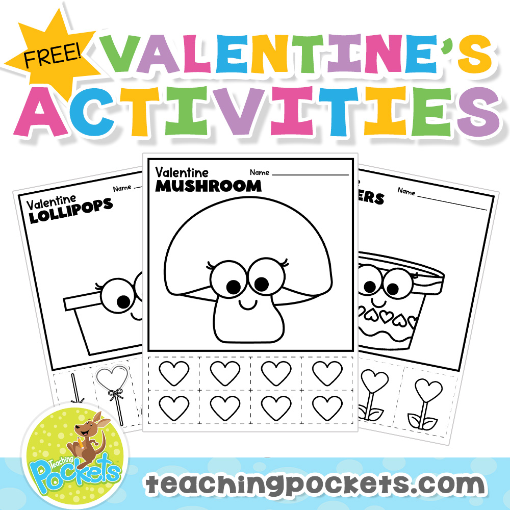 Errorless Valentine's Day Cut and Paste Activities – Teaching Pockets