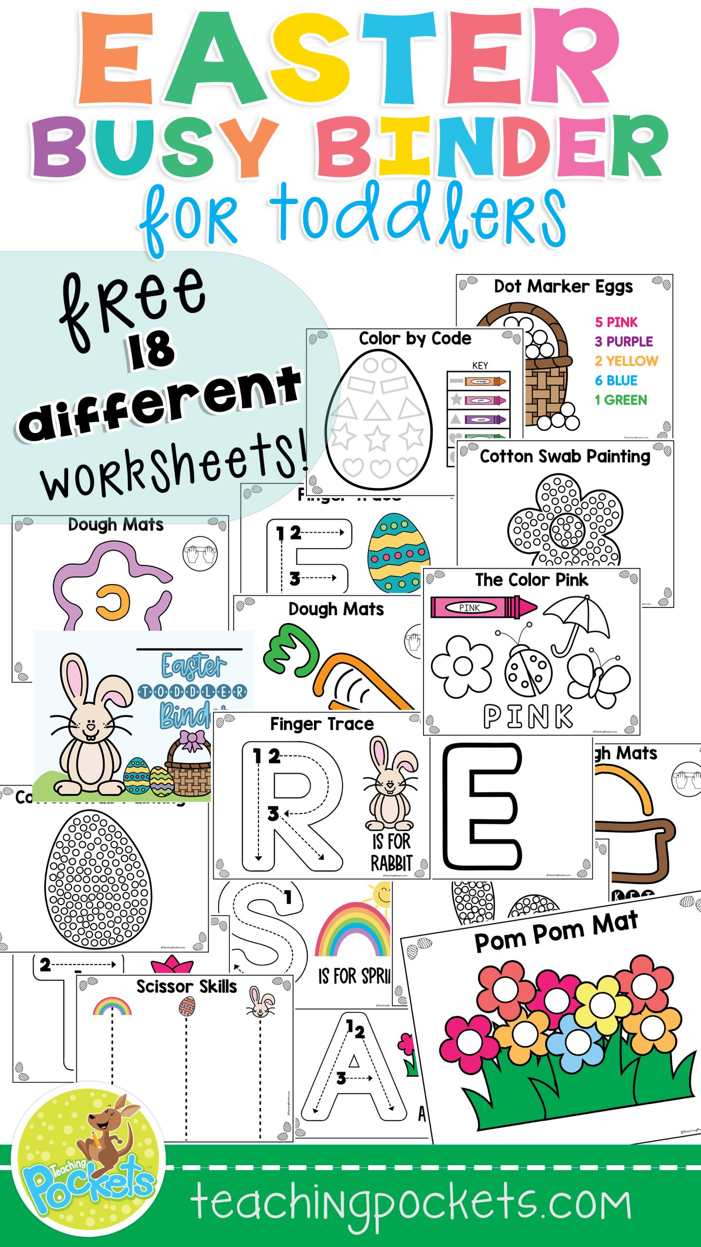 18 Free Easter Busy Binder Activities for Toddlers – Teaching Pockets