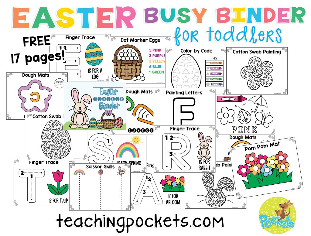 18 Free Easter Busy Binder Activities for Toddlers – Teaching Pockets