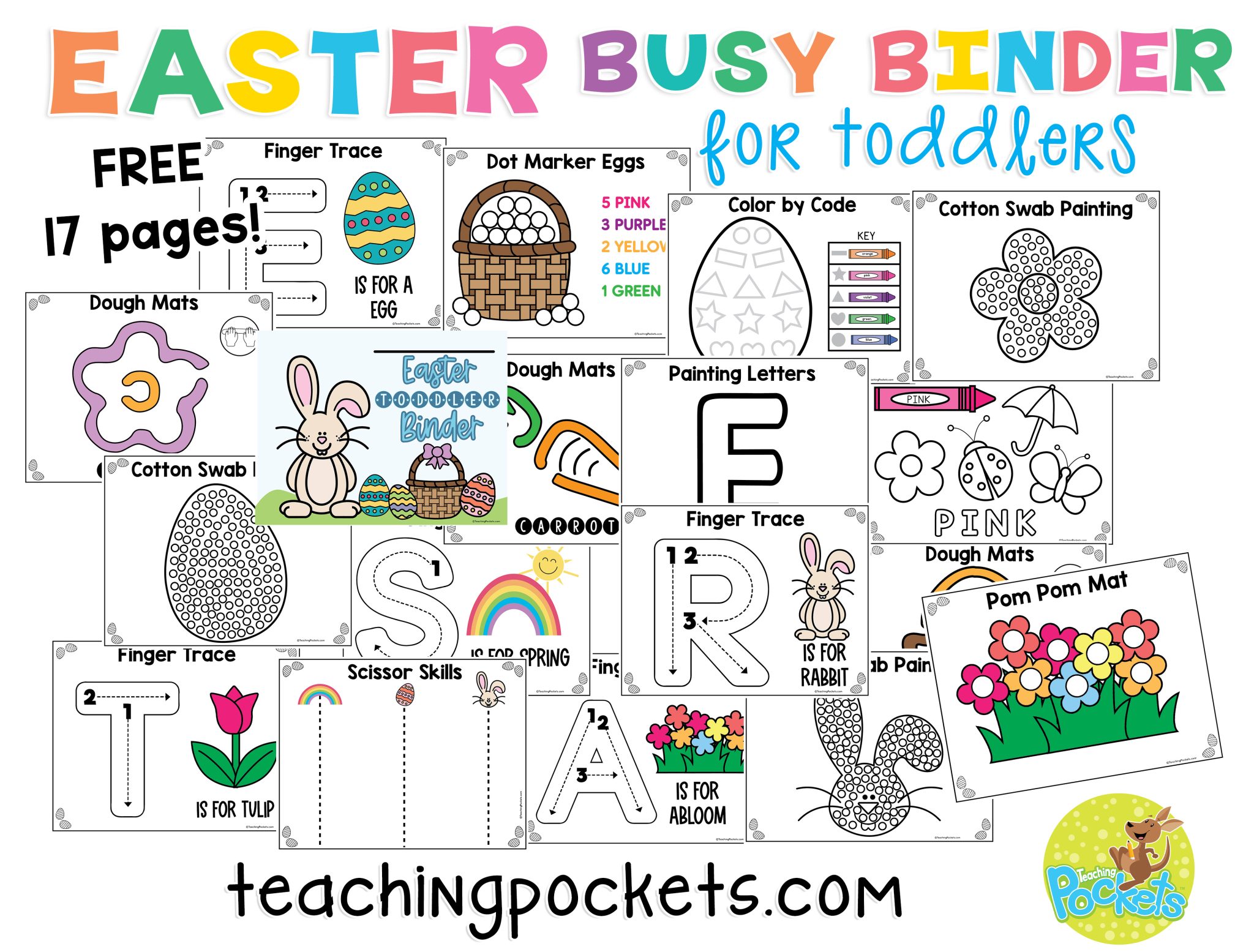 18 Free Easter Busy Binder Activities for Toddlers – Teaching Pockets