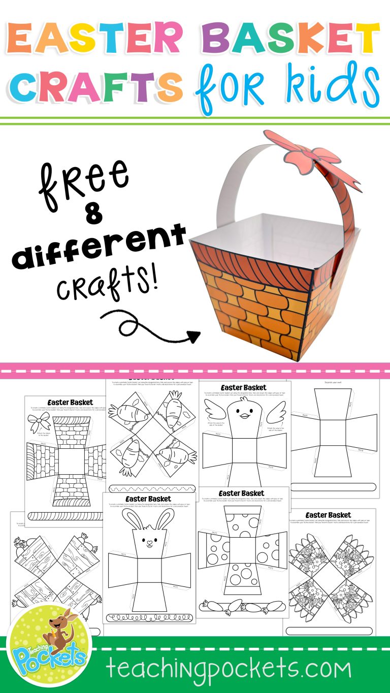 8 Free Printable DIY Easter Basket Templates for Kids – Teaching Pockets