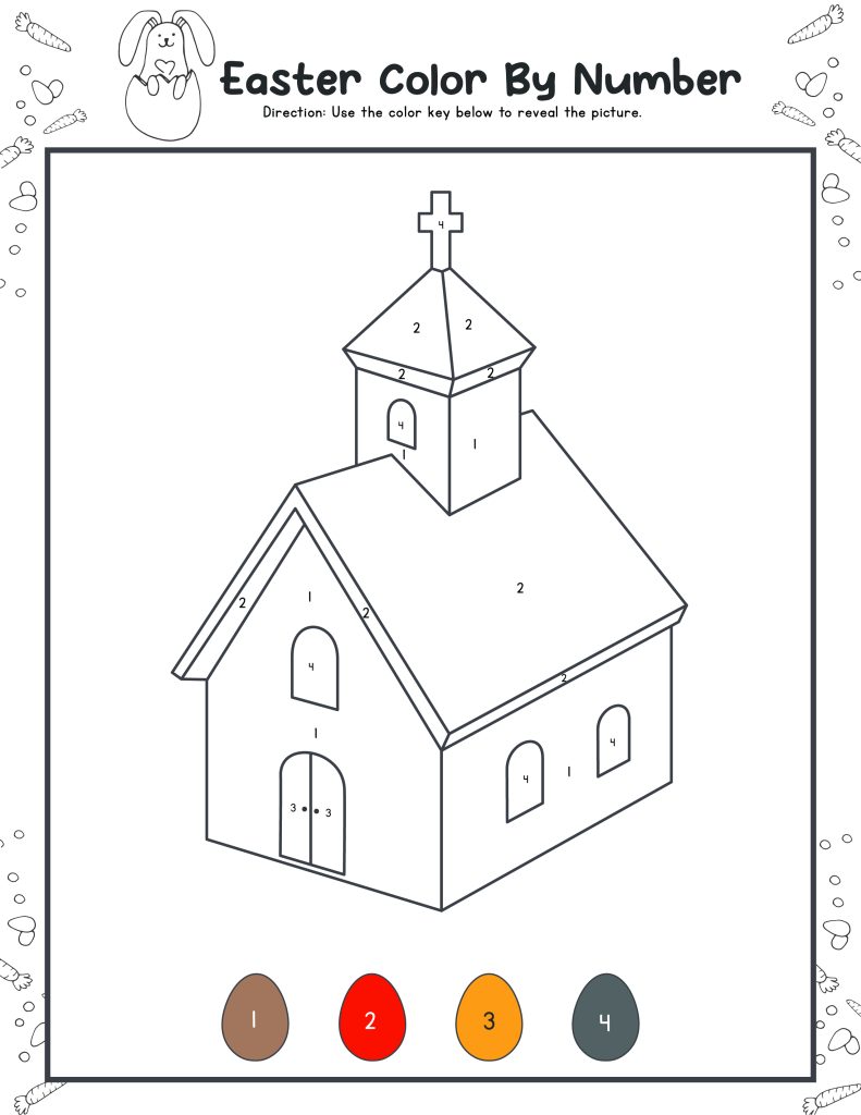 Free Easter Color by Number Printables for Kids – Teaching Pockets