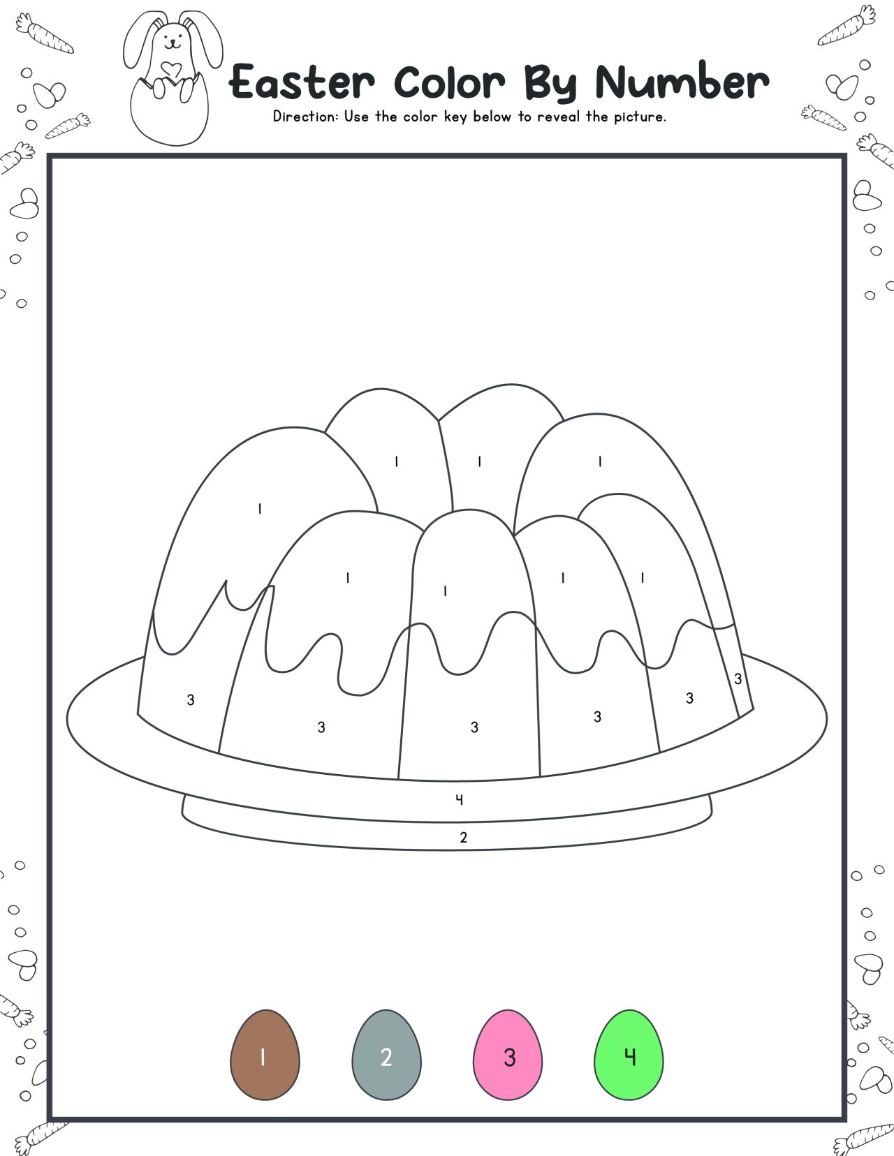 Free Easter Color by Number Printables for Kids – Teaching Pockets