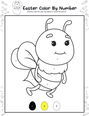Free Easter Color by Number Printables for Kids – Teaching Pockets