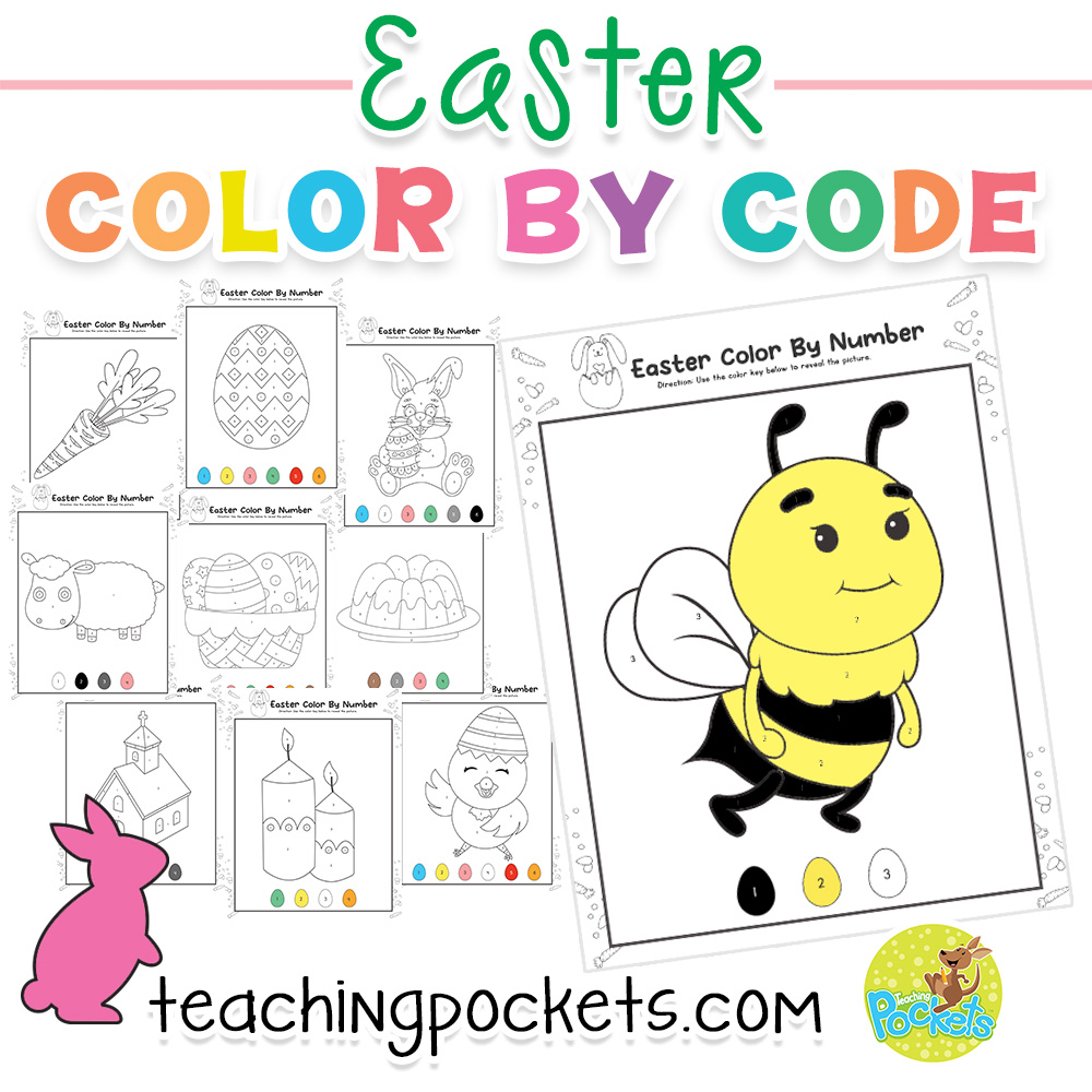 Free Easter Color by Number Printables for Kids – Teaching Pockets