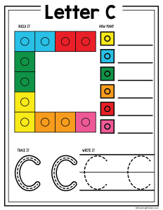 Free Alphabet Snap Cubes Letter Mats Printables – Teaching Pockets