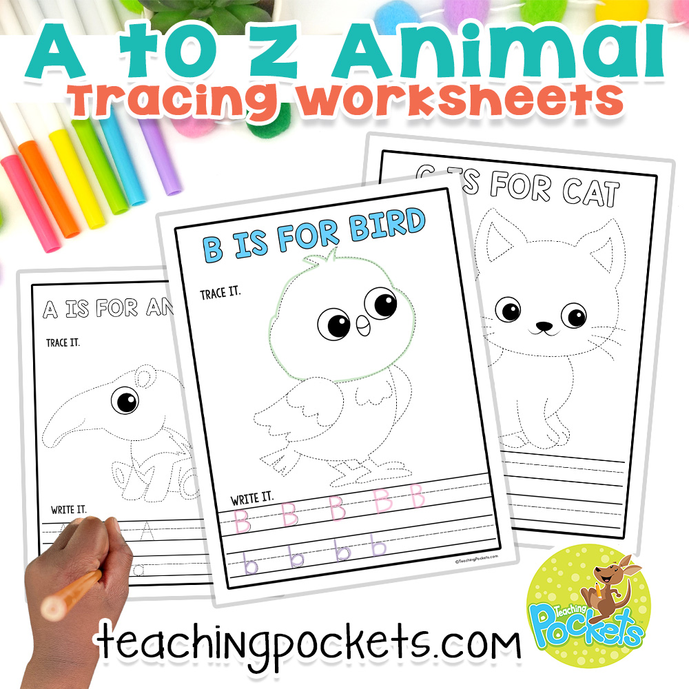 Alphabet Tracing Worksheets Free Practice Pages – Teaching Pockets