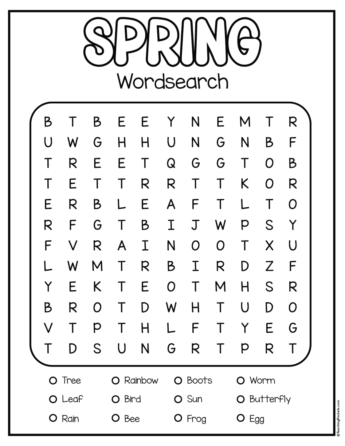 Free Spring Preschool Activity Pack for Preschoolers – Teaching Pockets
