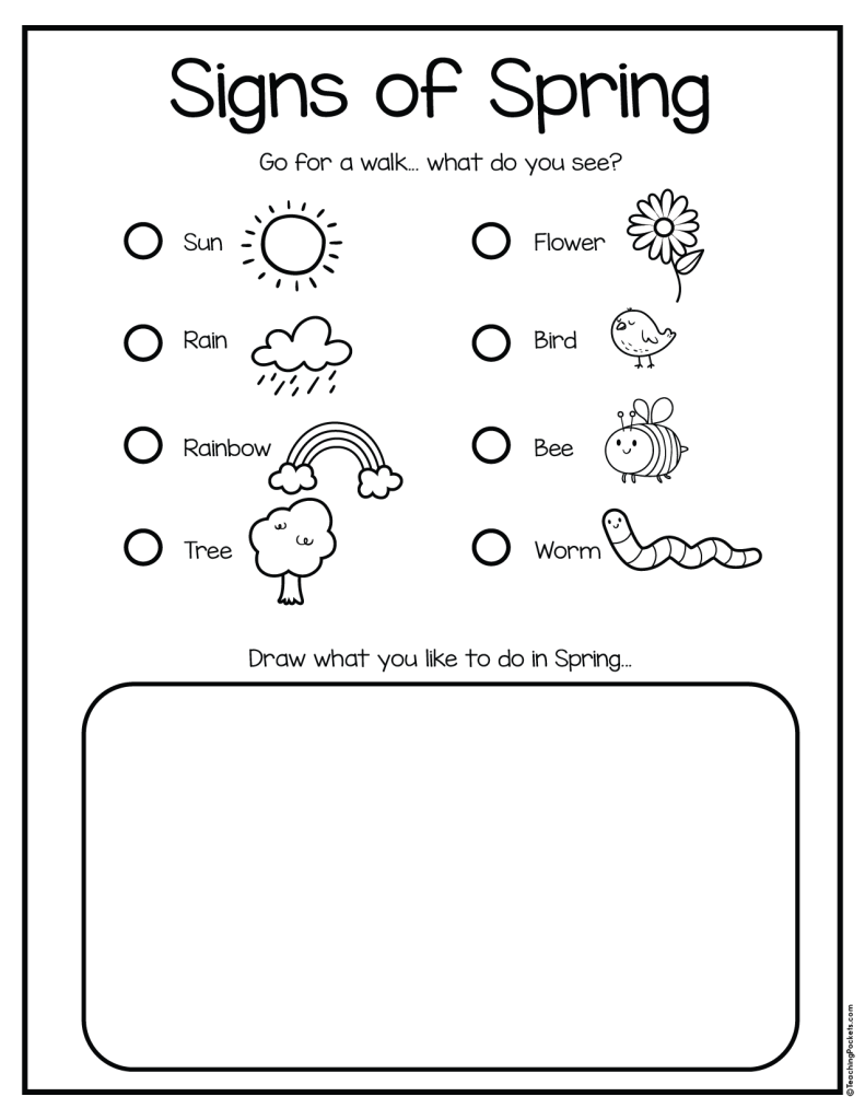 Free Spring Preschool Activity Pack for Preschoolers – Teaching Pockets