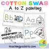 Cotton Swab Painting A to Z Worksheets for Kids – Teaching Pockets