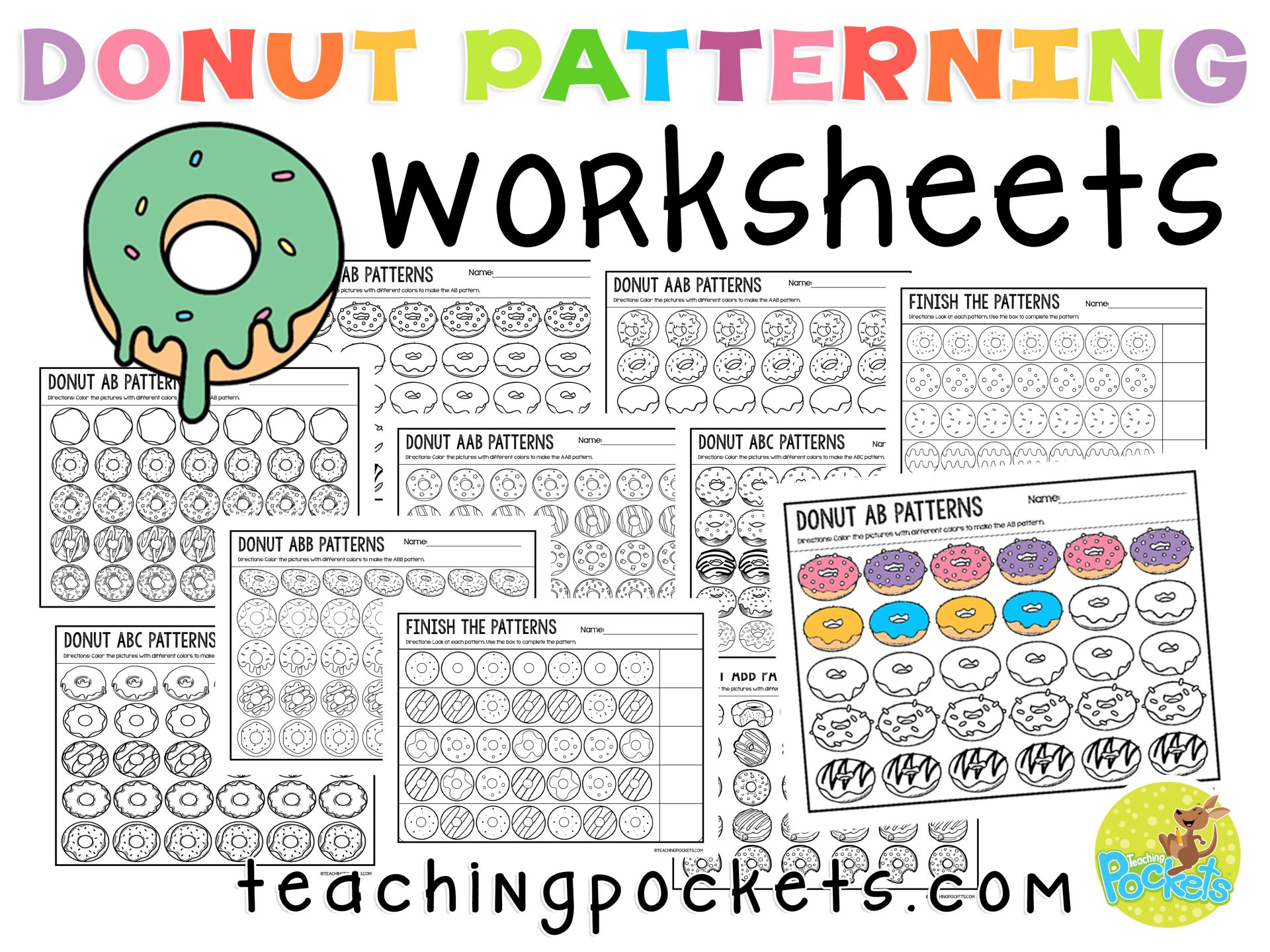 Free Pattern Worksheet Printables for Preschool Kids – Teaching Pockets