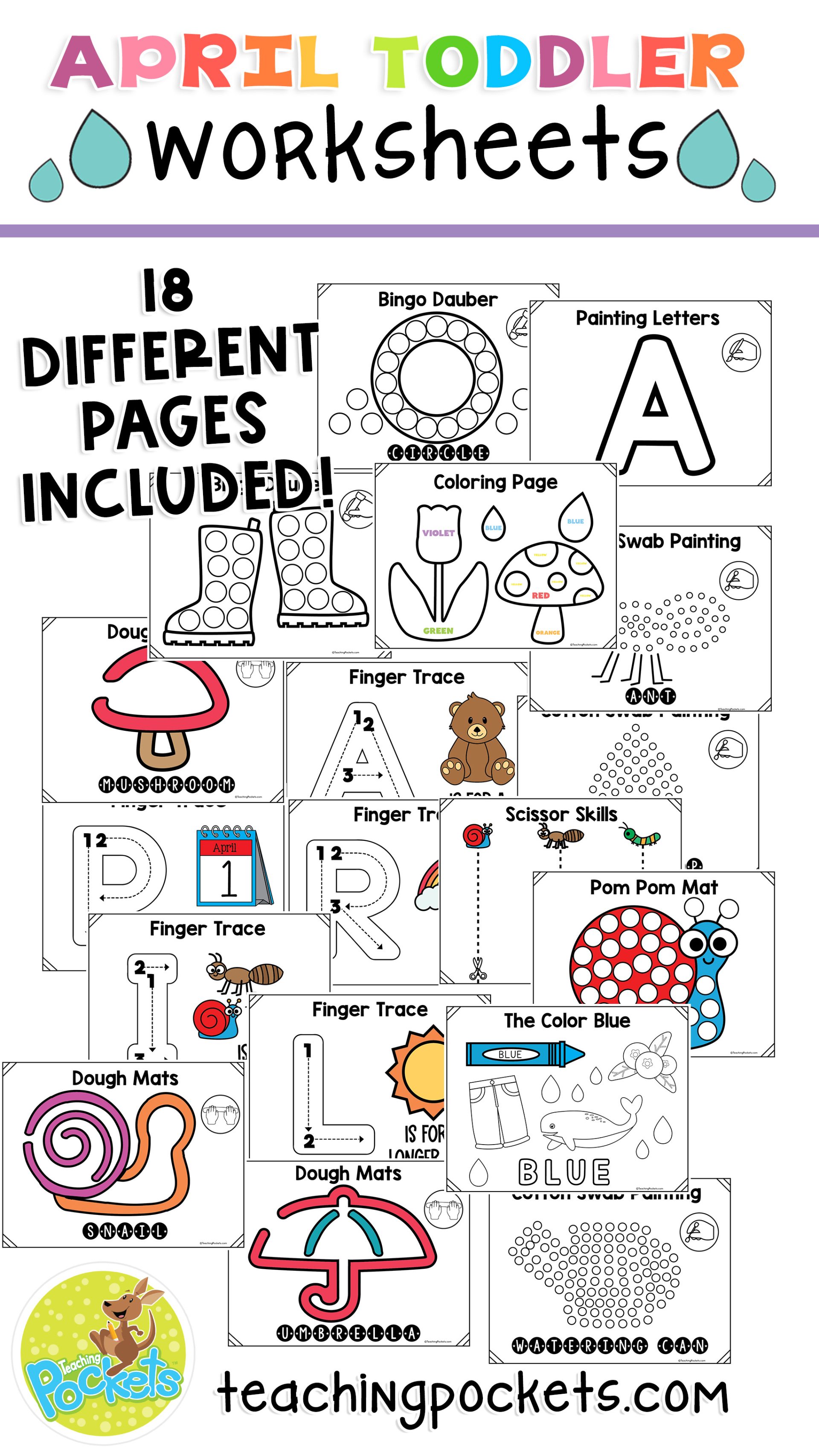 Free April Activities for Toddlers and Preschoolers – Teaching Pockets