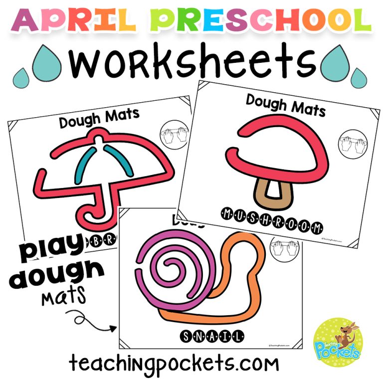 April No Prep Preschool Printables Pack for Free – Teaching Pockets