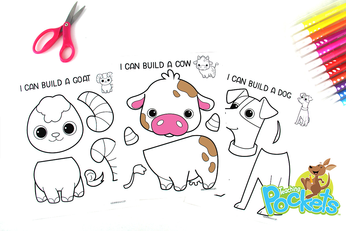 Engaging Farm Animal Cut and Paste Crafts for Kids – Teaching Pockets