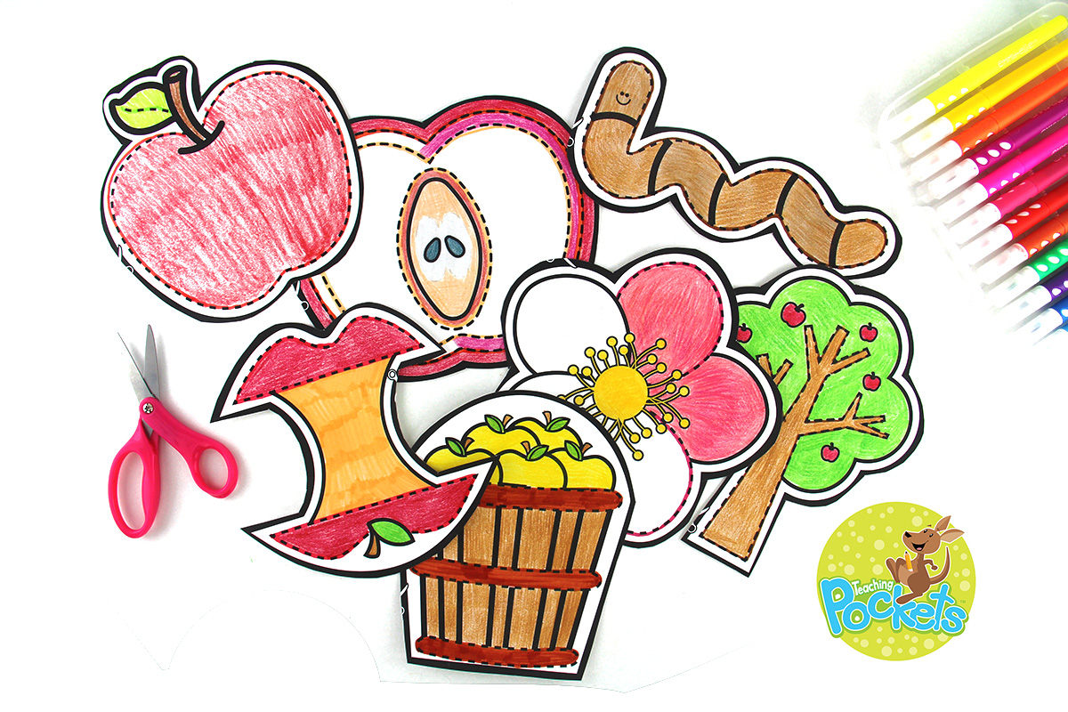 Free Printable Apple Fine Motor Skills Worksheets – Teaching Pockets