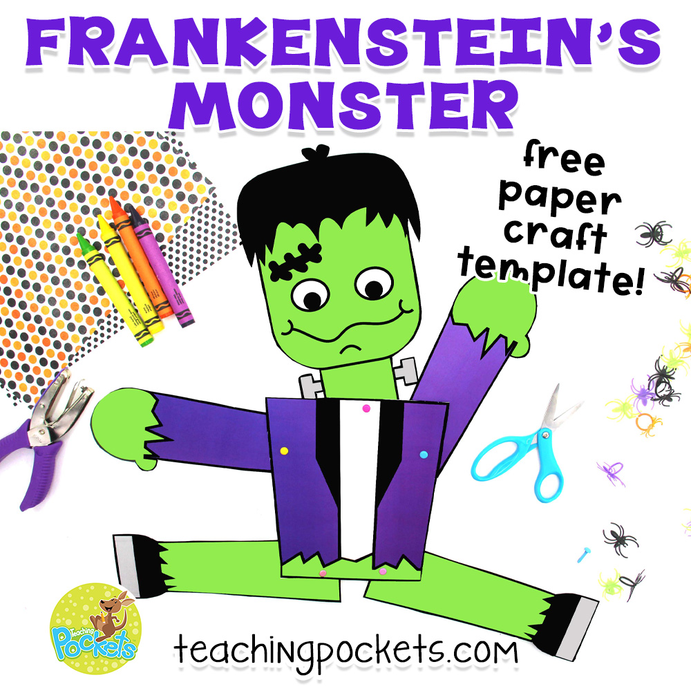 Easy Frankenstein Craft for Kids – Teaching Pockets