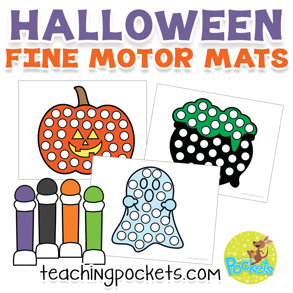 Halloween Printable Fine Motor Mats for Preschool – Teaching Pockets