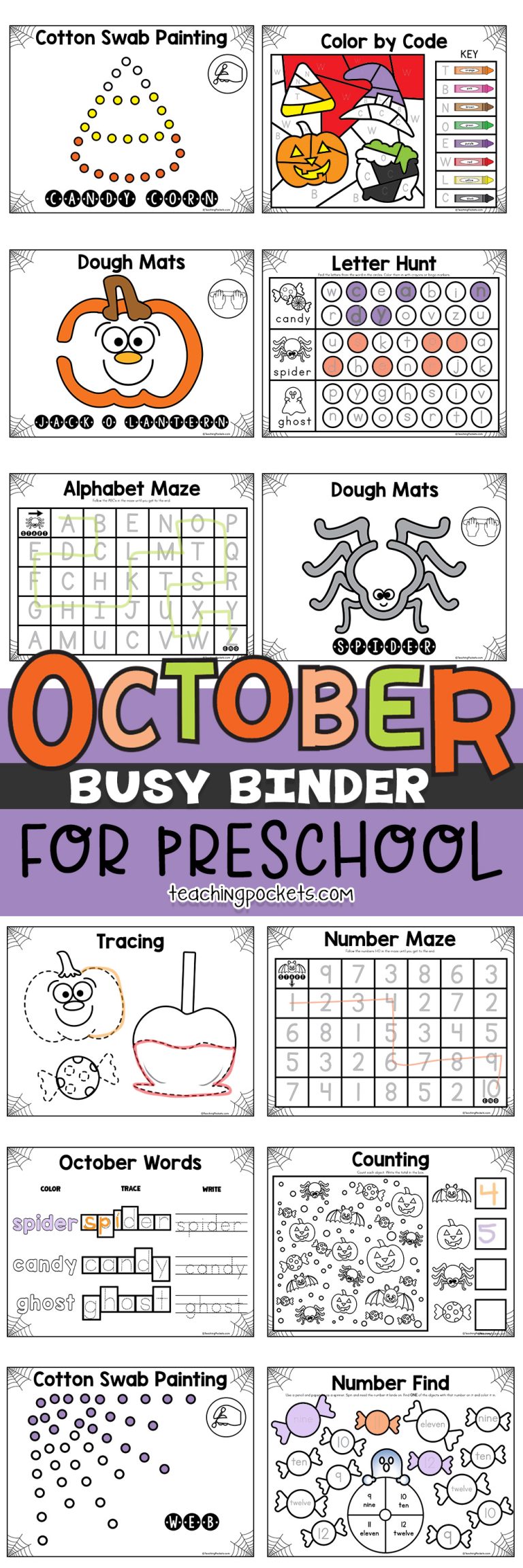 Free October Preschool Worksheets – Teaching Pockets