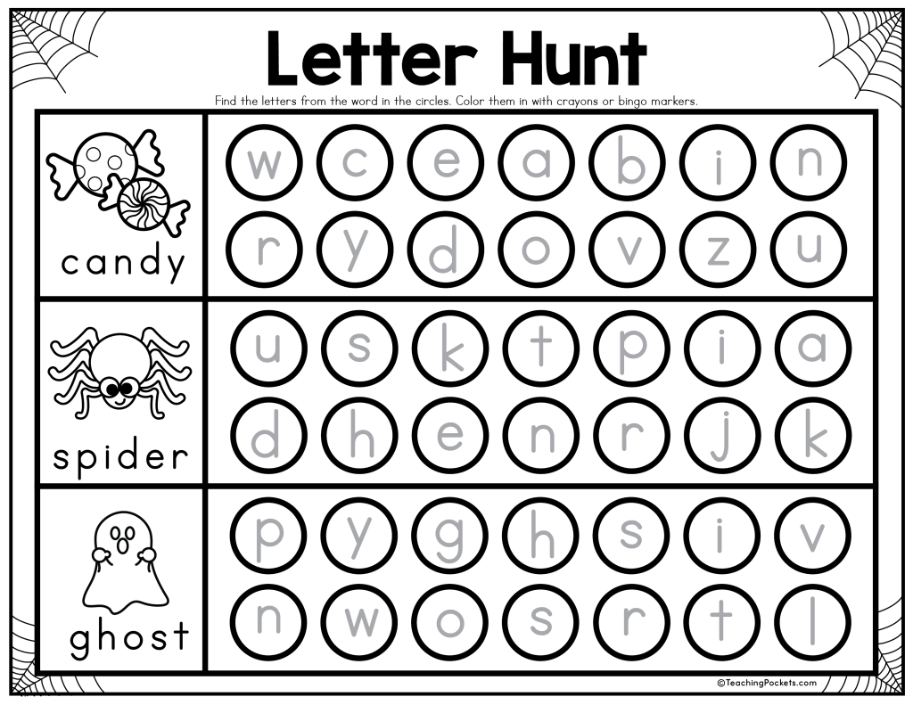 Free October Preschool Worksheets – Teaching Pockets