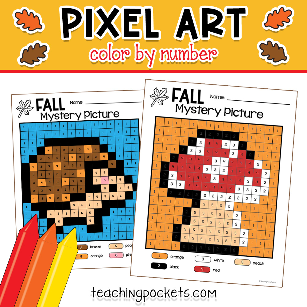 Fall Mystery Pixel Printable Activities – Teaching Pockets
