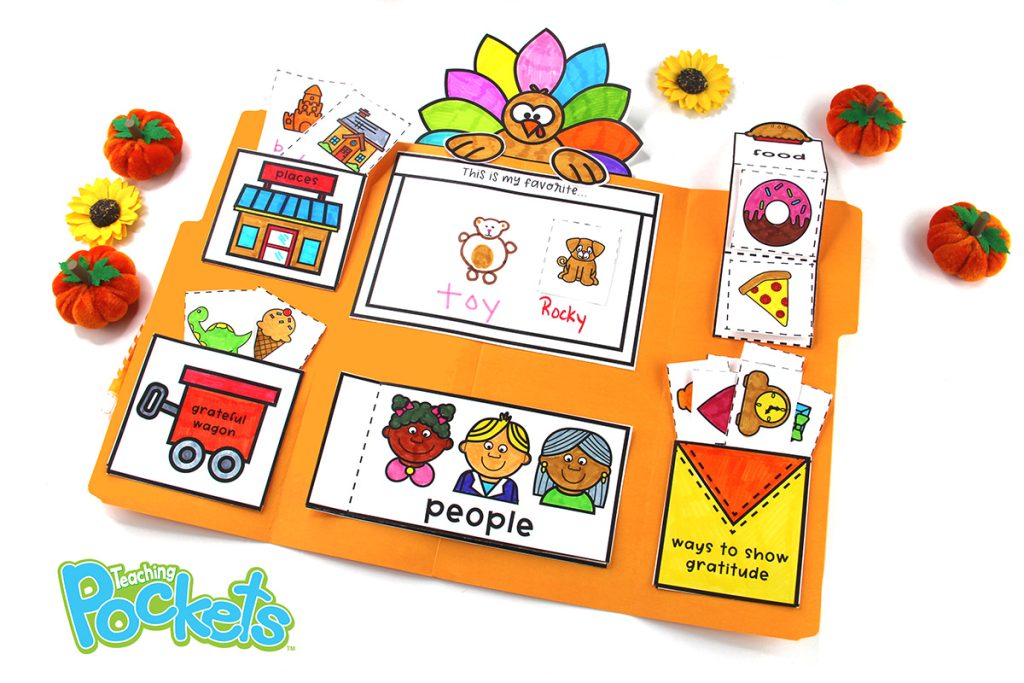 I Am Thankful Thanksgiving Lapbook for Kids 🦃 – Teaching Pockets