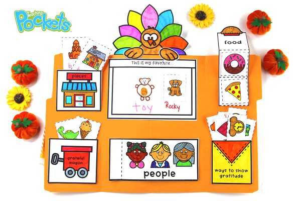 I Am Thankful Thanksgiving Lapbook for Kids 🦃 – Teaching Pockets