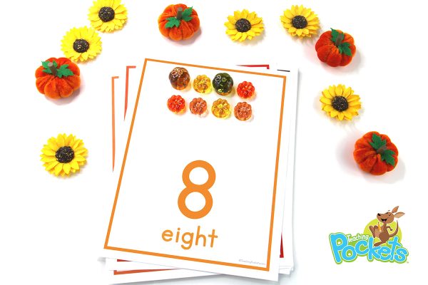 Free Printables Fall Themed Number Flashcards 1-20 – Teaching Pockets