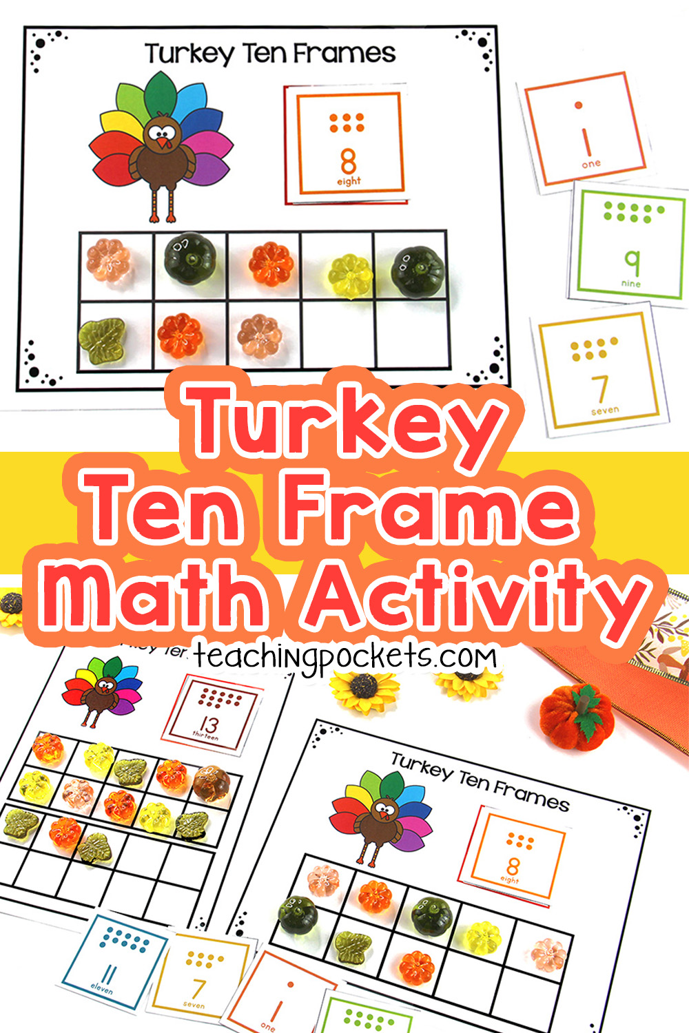 Turkey Ten Frame Preschool: A Great Way to Learn Math – Teaching Pockets