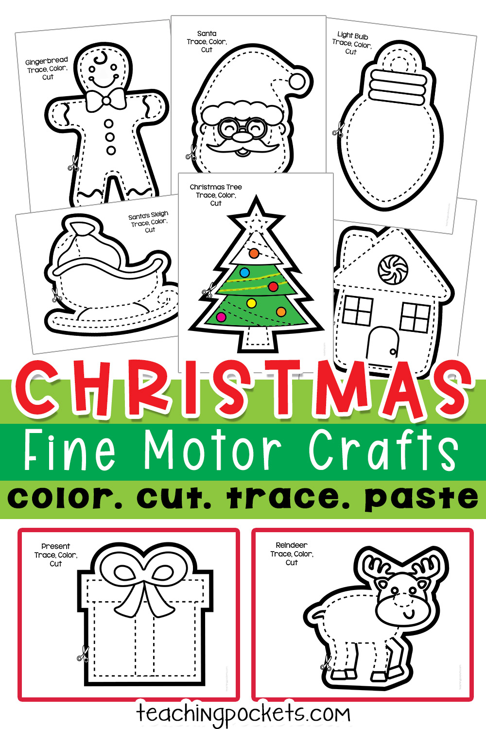 Christmas Fine Motor Crafts for Preschoolers – Teaching Pockets