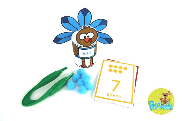 Turkey Pom Pom Math Game for Preschoolers – Teaching Pockets