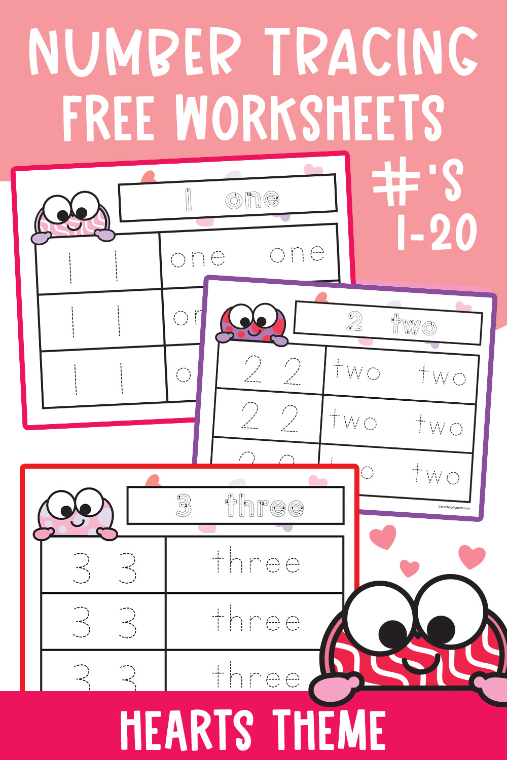 Heart Number Tracing Worksheets for Preschoolers: A Fun Way to Learn ...