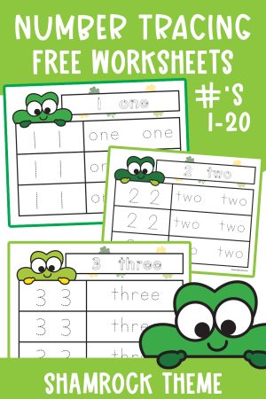 Shamrock Number Tracing Worksheets – Teaching Pockets